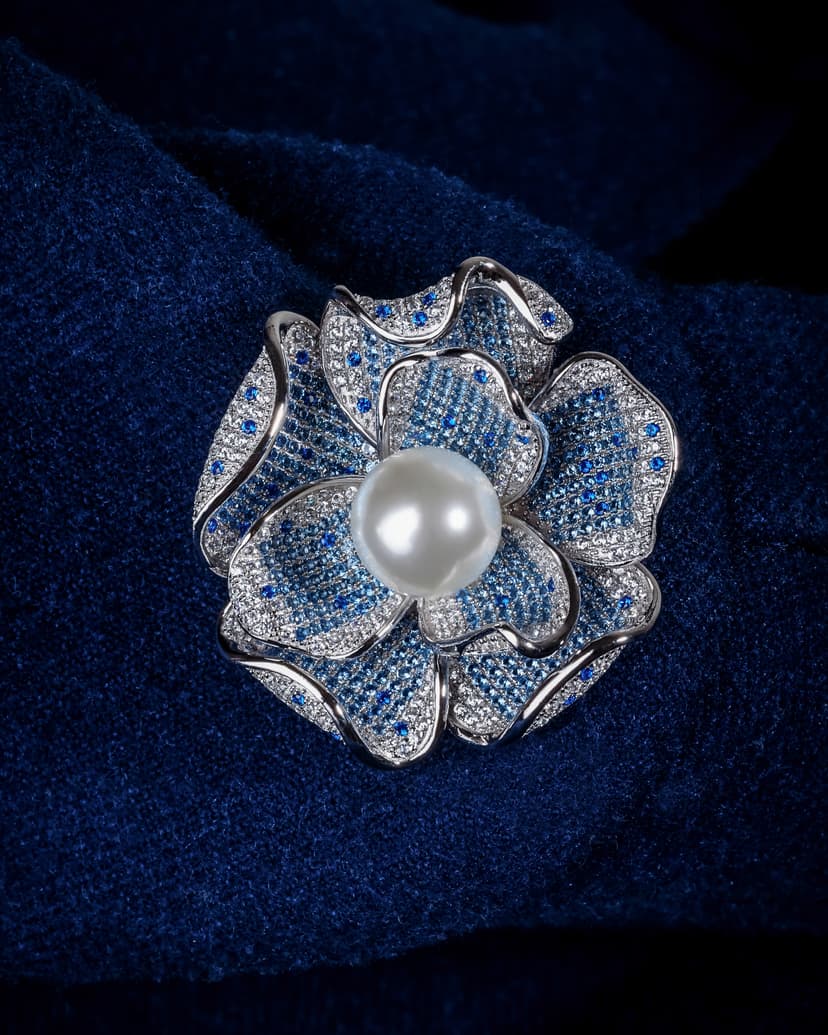 MAYURA — Peacock elegance in full bloom | Brooch | undefined